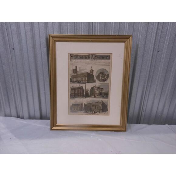 Other | Antique Framed Scientific American May 1884 Engraving Historic ...